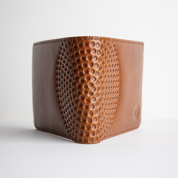 The Birdie – Golf Leather Bifold Wallet | Dimpled Ball Texture, RFID ...