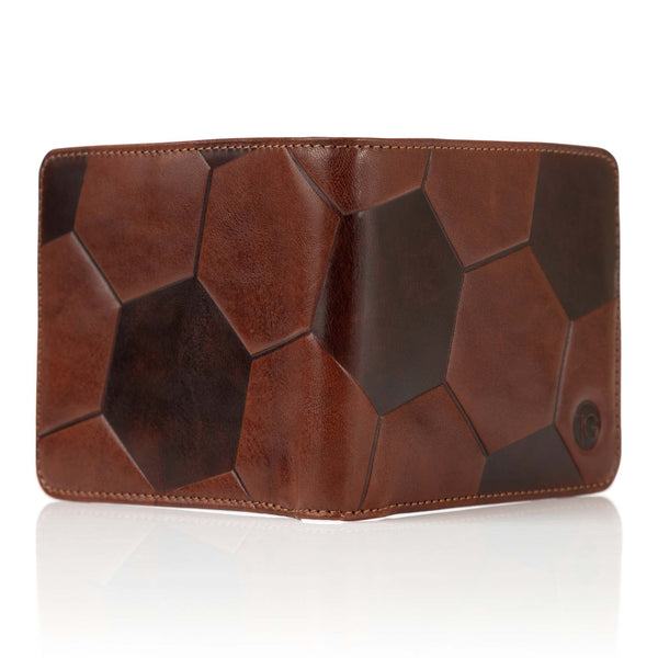The Striker – Soccer Leather Bifold Wallet | Hexagon Design, RFID ...